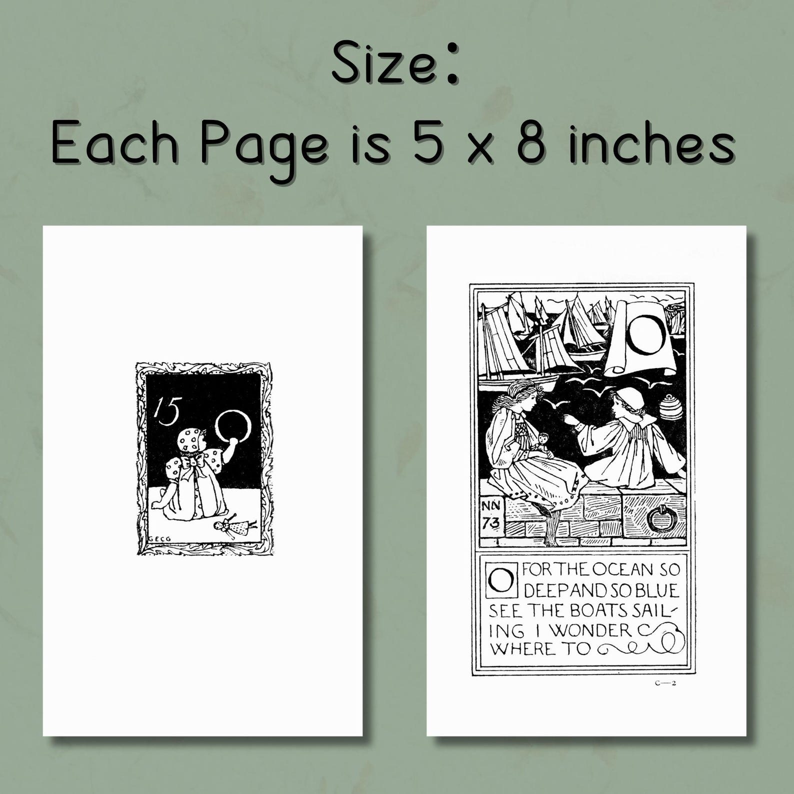 Vintage 1895 'ABC an Alphabet' Children's Book, Printable Antique ...
