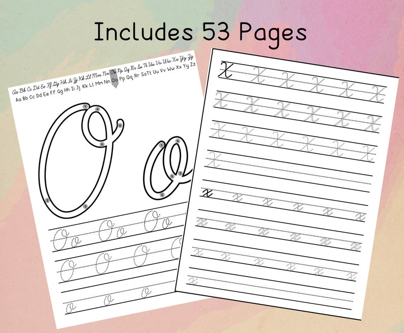 Cursive Alphabet Tracing Worksheets, Handwritting Practice Pages, Learn ...