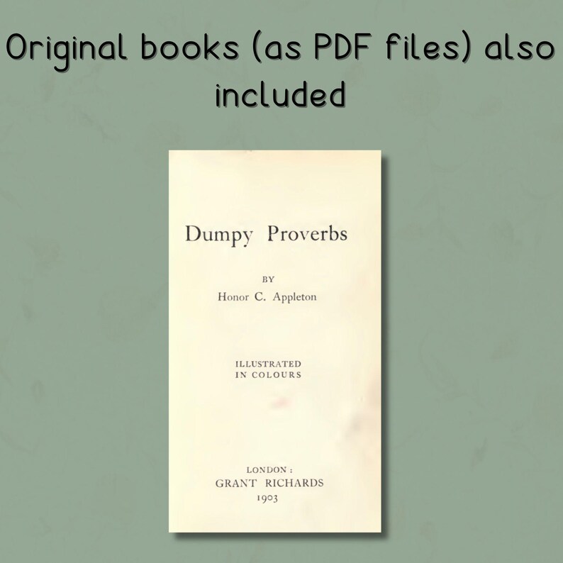 Dumpy Proverbs Vintage Children's Book, Proverbs for Kids, Printable ...