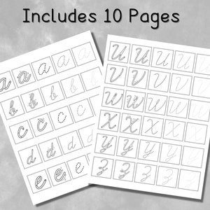 Printable Cursive Alphabet Handwritting Practice Worksheets, Letters ...