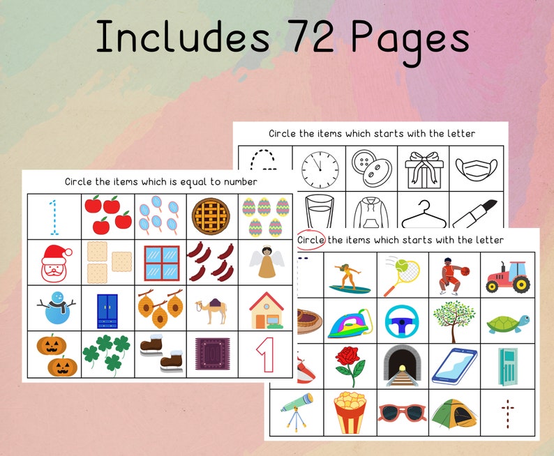 Printable Beginning Sounds Worksheets, Counting Activity, Letters and ...