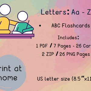 Printable Alphabet Flashcards, Retro Classroom Decor, ABC Cards ...