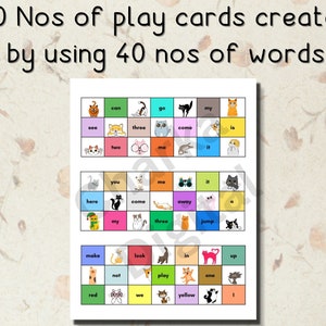 Printable Pre-primer Dolch Sight Words Bingo, Preschool Educational ...