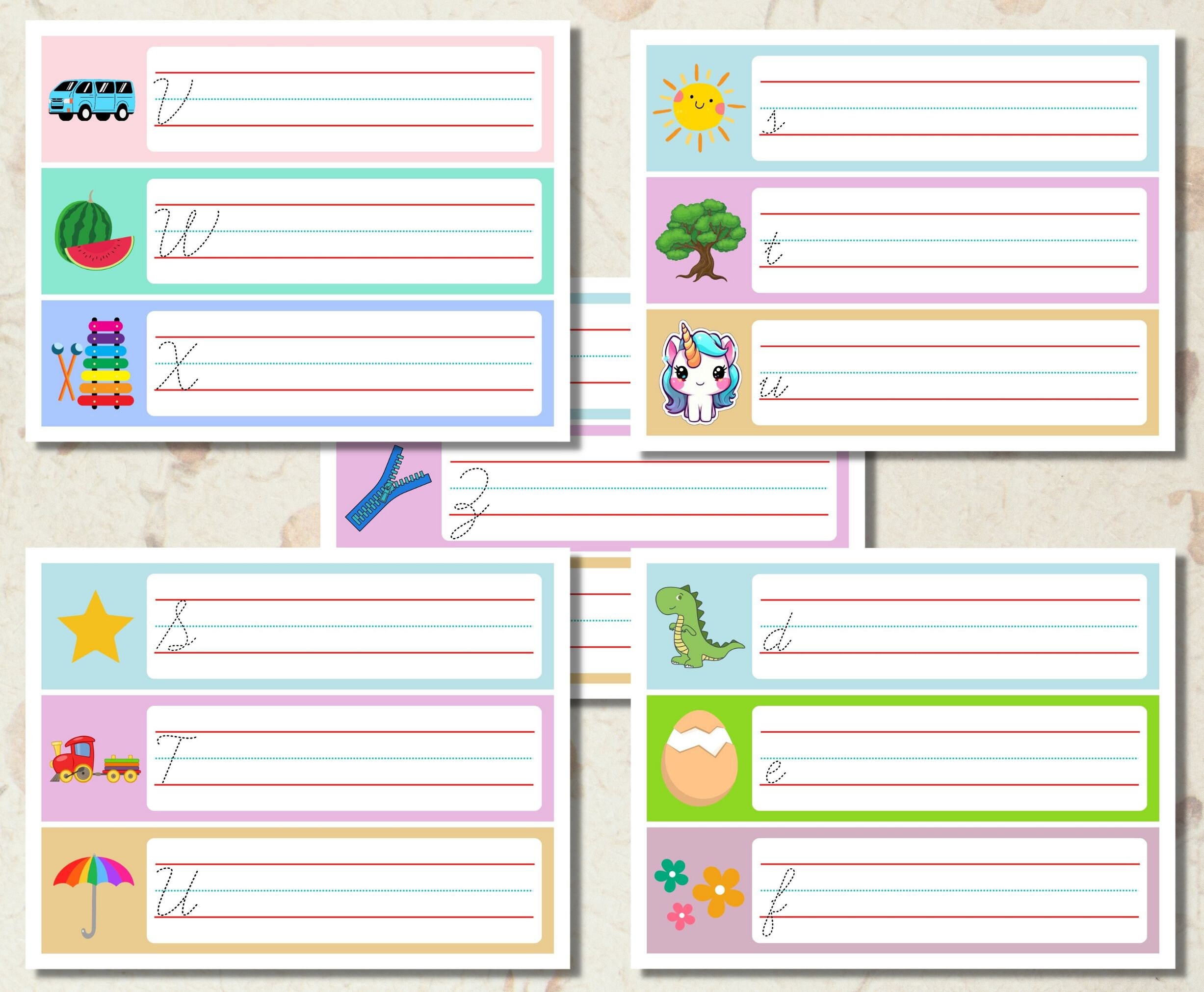 Printable Cursive Alphabet Letters Handwriting Practice, Uppercase and ...