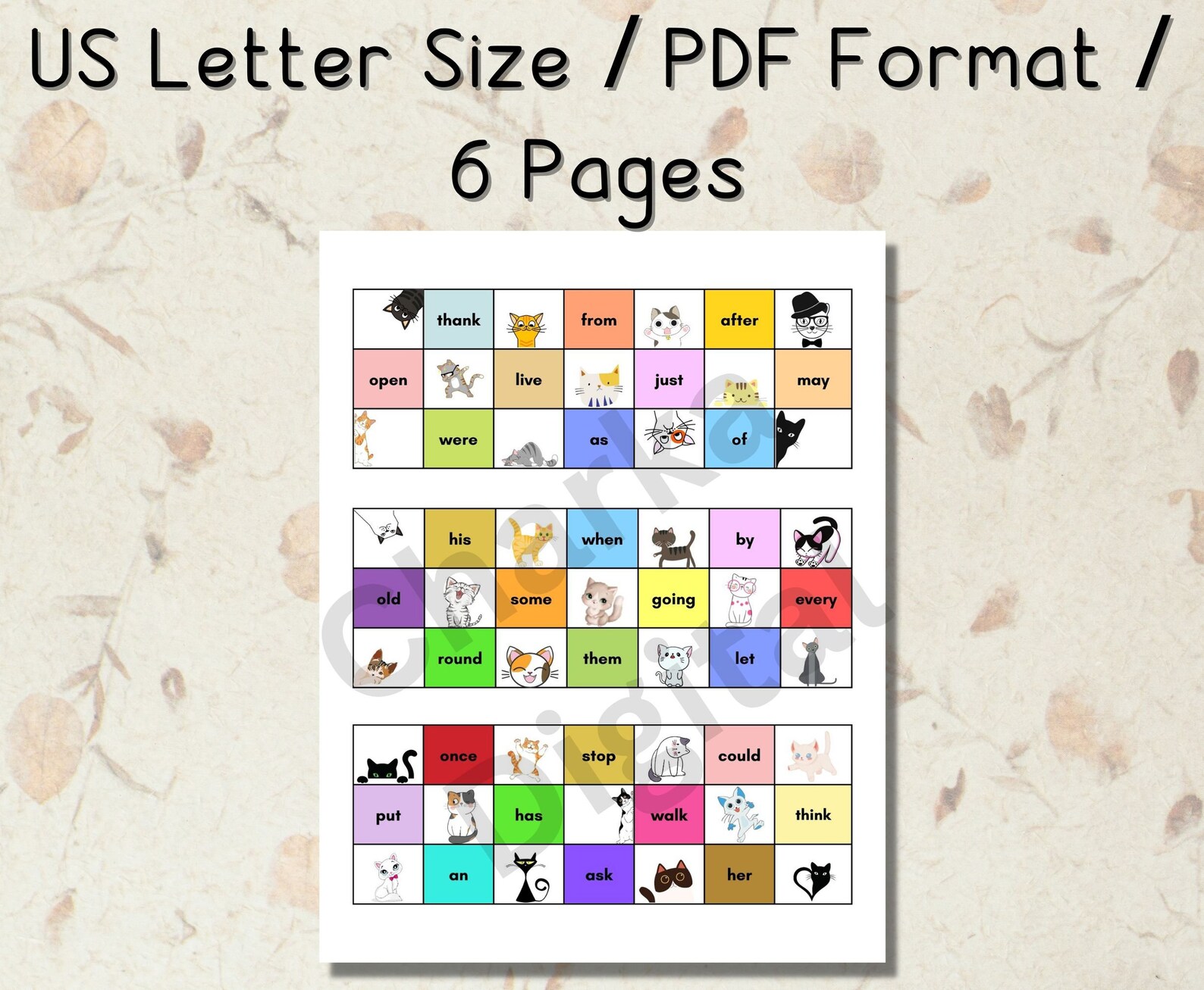 Printable 1st Grade Dolch Sight Words Bingo, Learning Activity for Kids ...