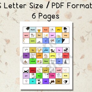 Printable 1st Grade Dolch Sight Words Bingo, Learning Activity for Kids ...