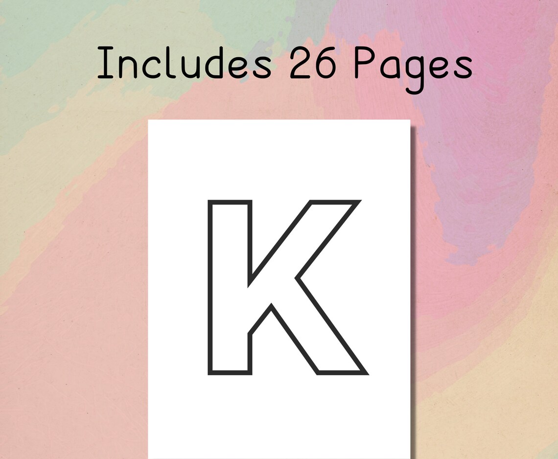 Printable Uppercase Letters, Capital Letters, Digital Alphabet Letters ...