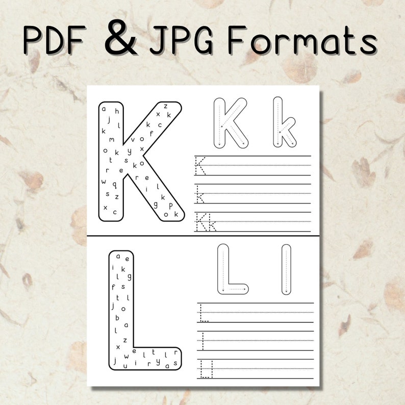 Printable Find and Trace and Write Alphabet Worksheets, Handwriting ...