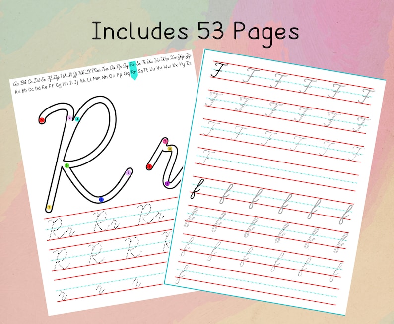 Cursive Handwriting Practice Worksheets, Cursive Alphabet Letters ...