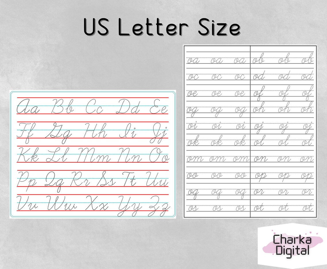 Printable Cursive Alphabet Tracing Bundle, How to Connect Cursive ...