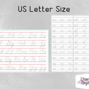 Printable Cursive Alphabet Tracing Bundle, How to Connect Cursive ...
