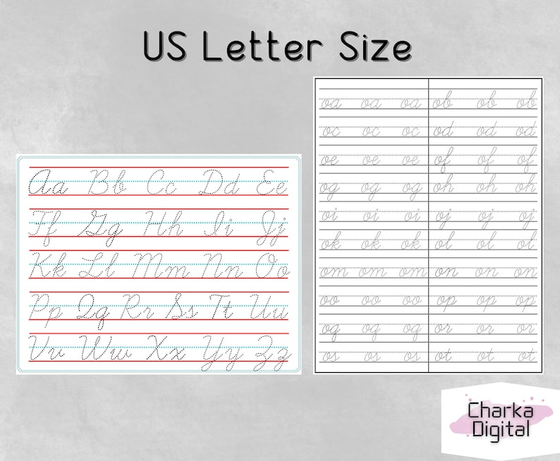 Printable Cursive Alphabet Tracing Bundle, How to Connect Cursive ...