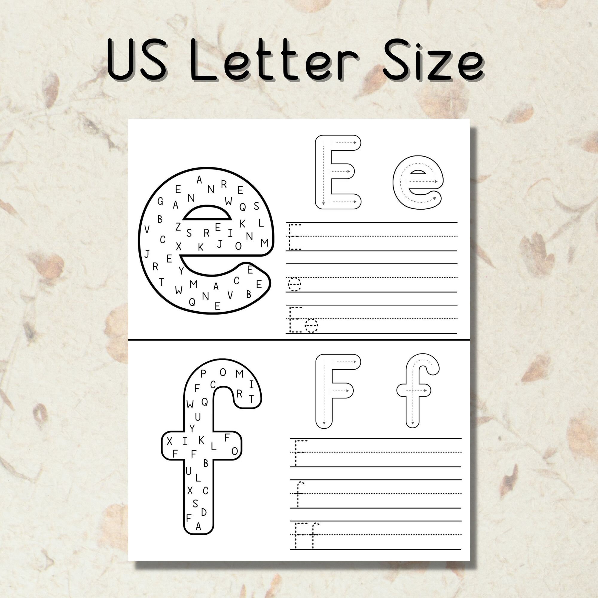 Printable Find and Trace and Write Alphabet Worksheets, Handwriting ...