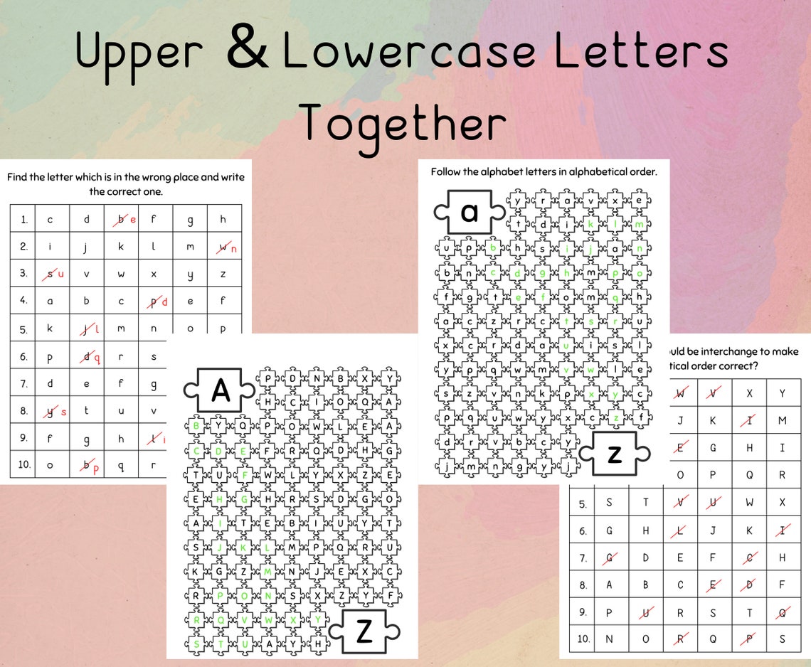 Printable Alphabet Sequencing Worksheets, Alphabetical Order Practice ...