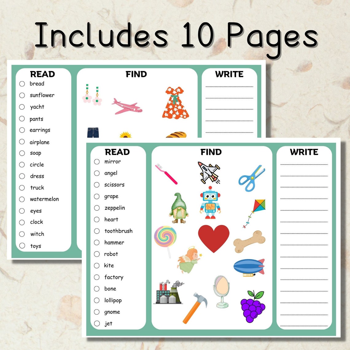 Printable Handwriting Practice, Read and Find and Write Worksheets ...