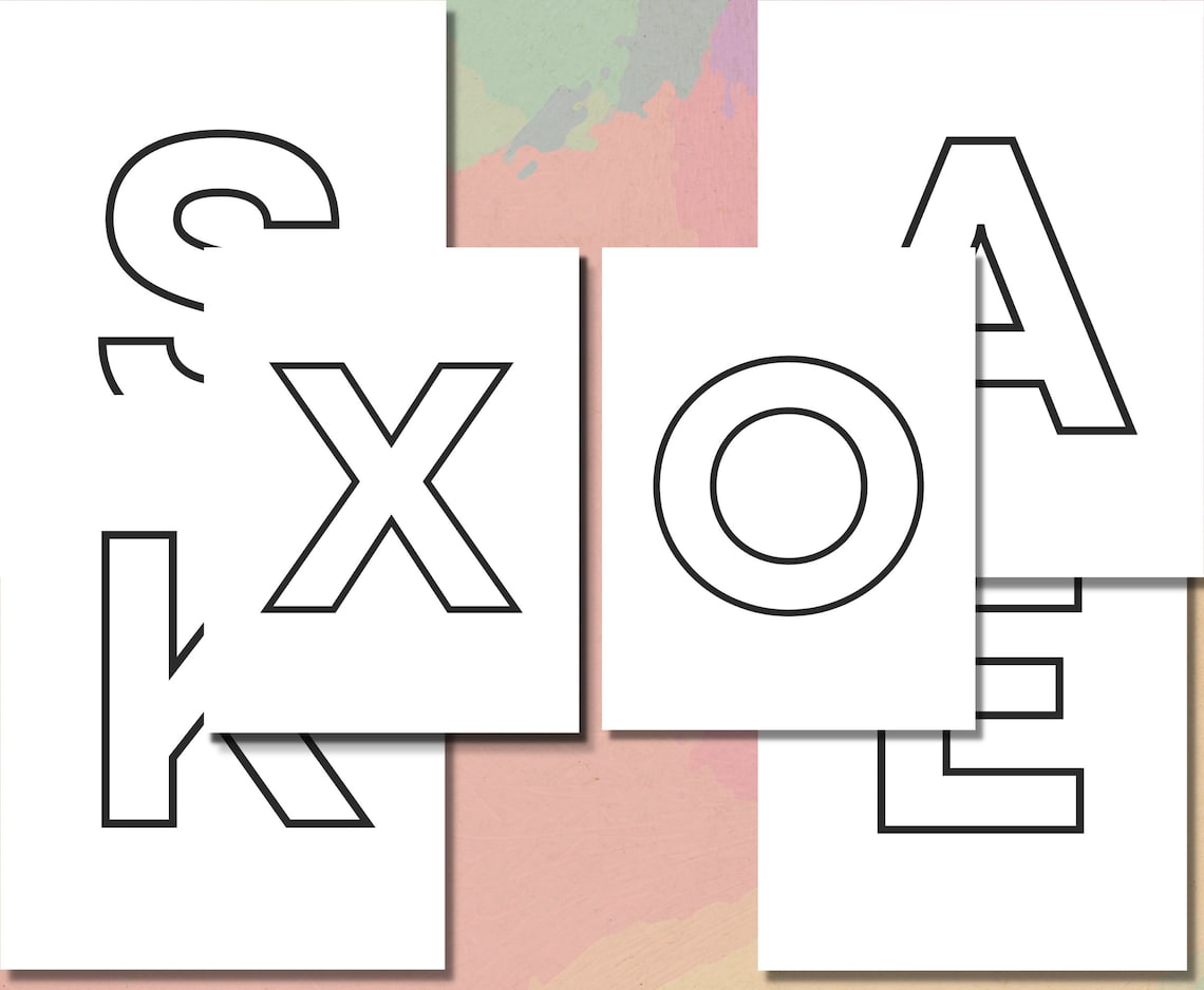 Printable Uppercase Letters, Capital Letters, Digital Alphabet Letters ...