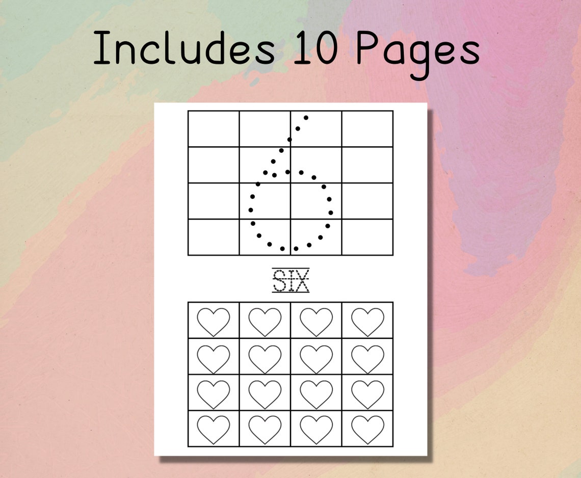 Printable Number Counting Worksheets, Numbers Trace and Color Activity ...