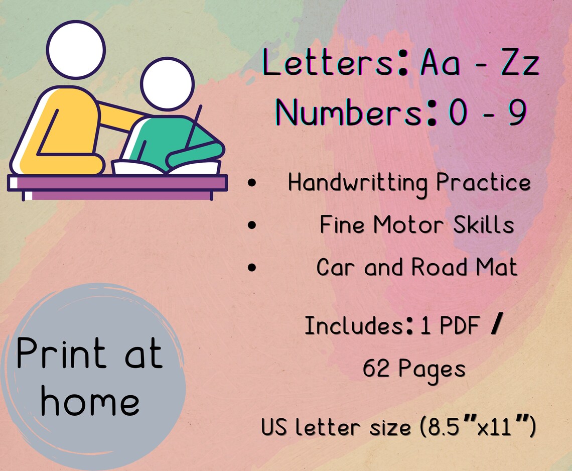 Printable Alphabet and Numbers Tracing Worksheets, Handwritting ...