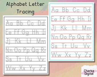 Buy Printable Alphabet Letters Tracing Page Includes Bonus Practice ...
