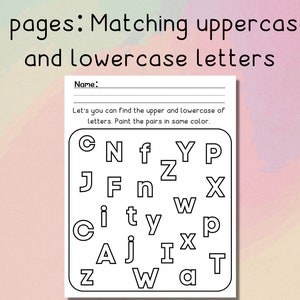 Upper and Lowercase Letters Worksheets, Letters Recognition, Alphabet ...