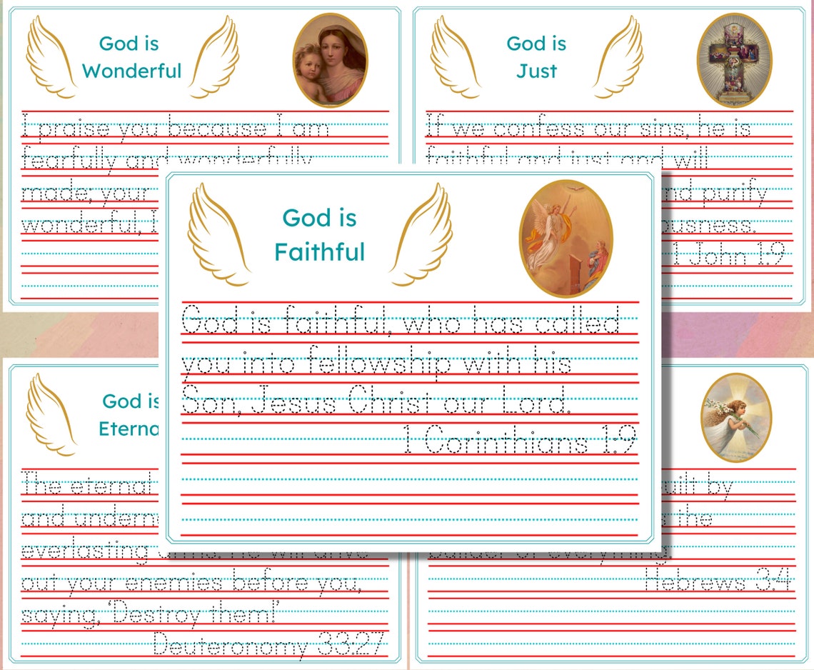 Printable A to Z Bible Verse Tracing Worksheets, Handwritting Practice ...