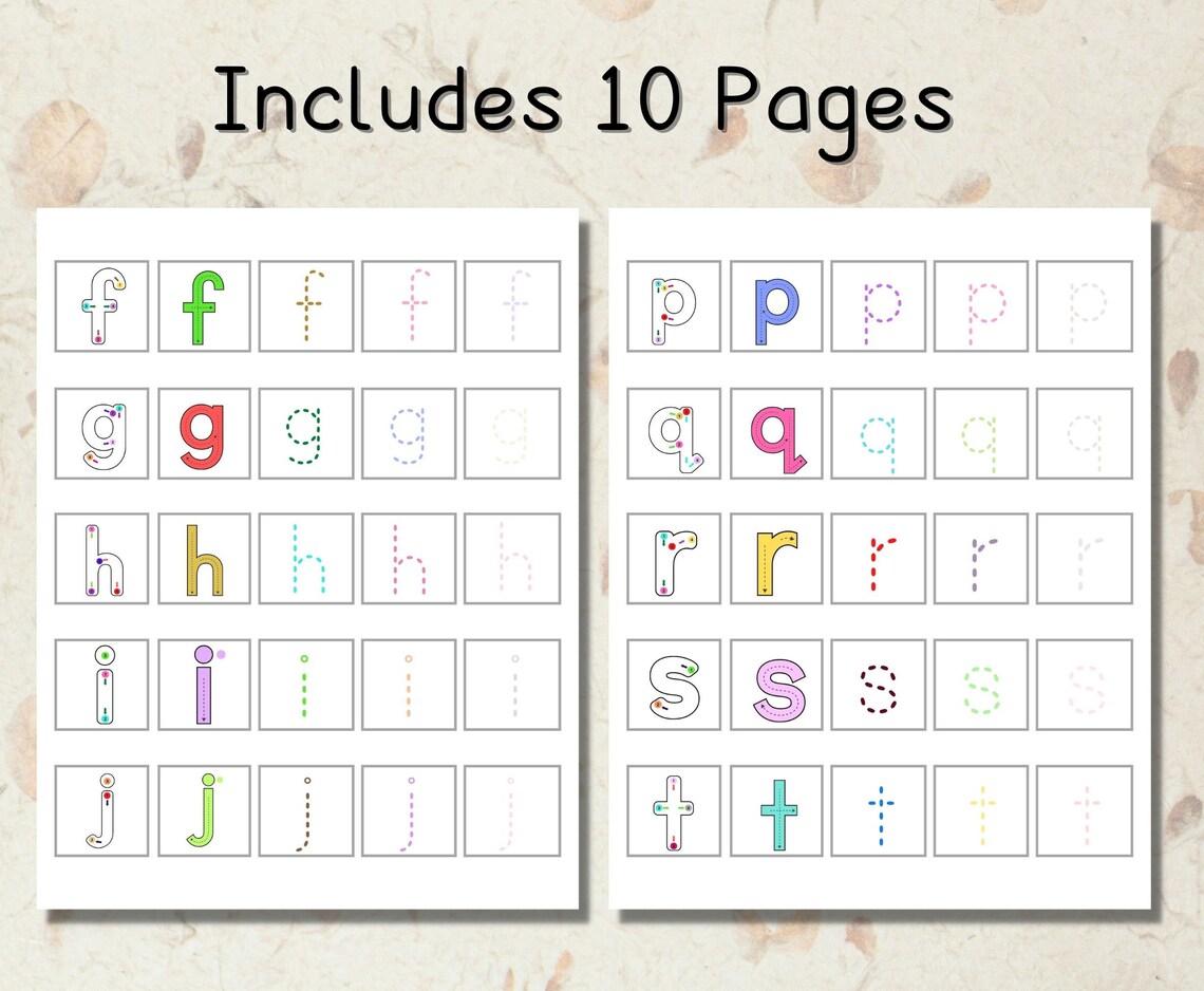 Printable Uppercase and Lowercase Tracing Worksheets, Handwritting ...