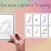 Cursive Alphabet Matching Flashcards, Printable Cursive Letters Tracing ...