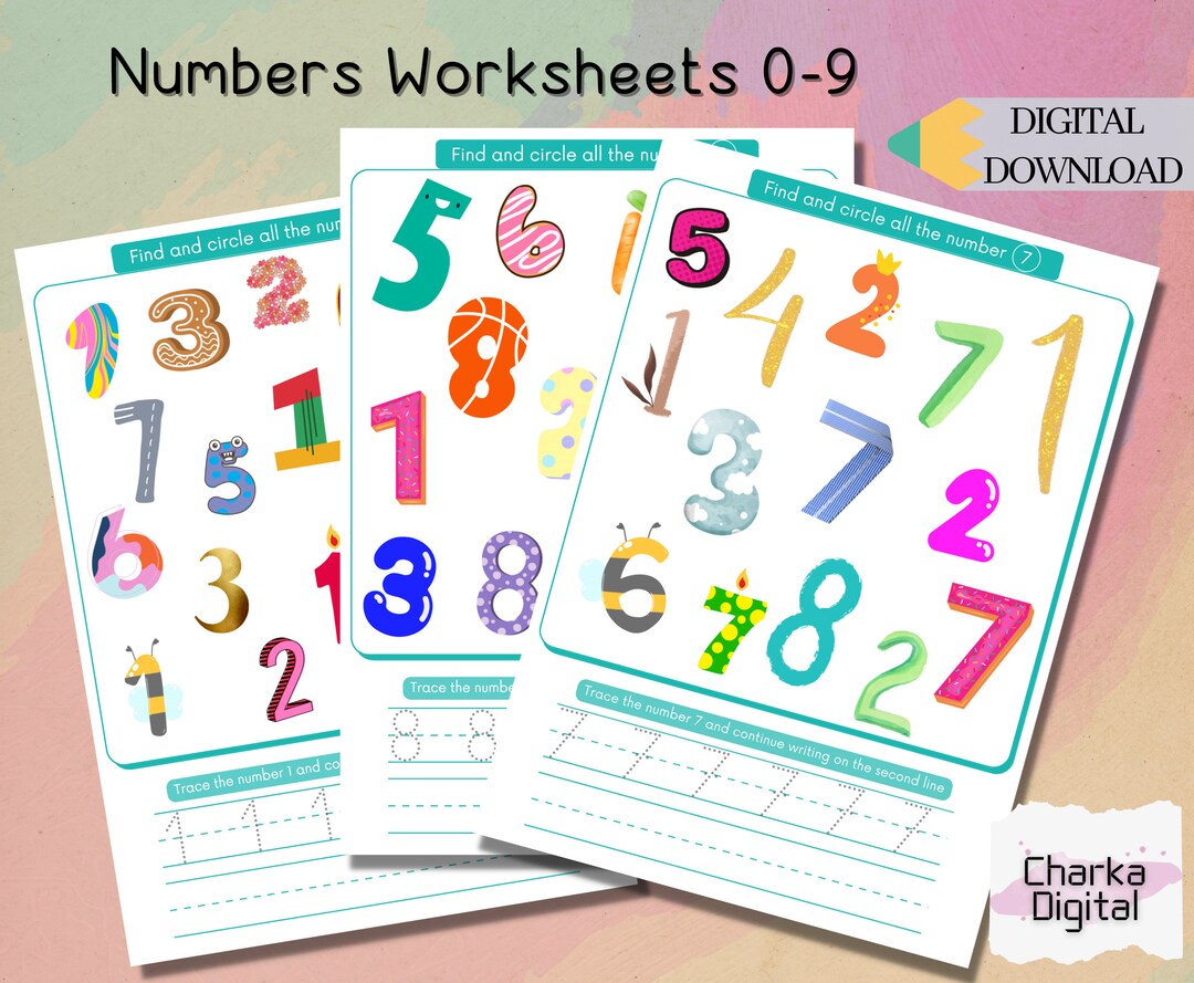 Printable Numbers Worksheets, Handwriting Practise, Preschool ...