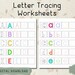 Printable Uppercase and Lowercase Tracing Worksheets, Handwritting ...