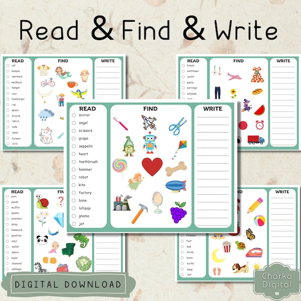 Learning to Read Worksheets - Etsy