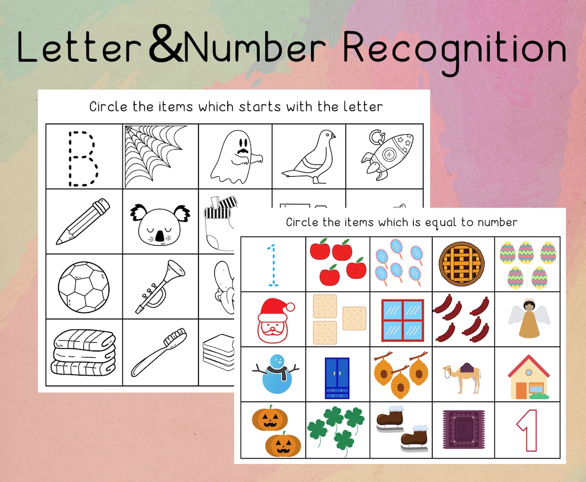 Printable Beginning Sounds Worksheets, Counting Activity, Letters and ...