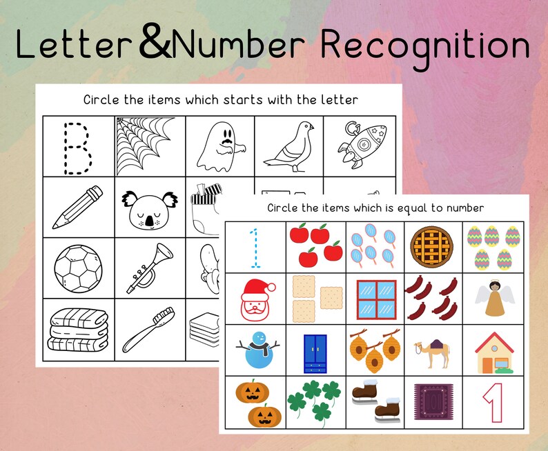 Printable Beginning Sounds Worksheets, Counting Activity, Letters and ...