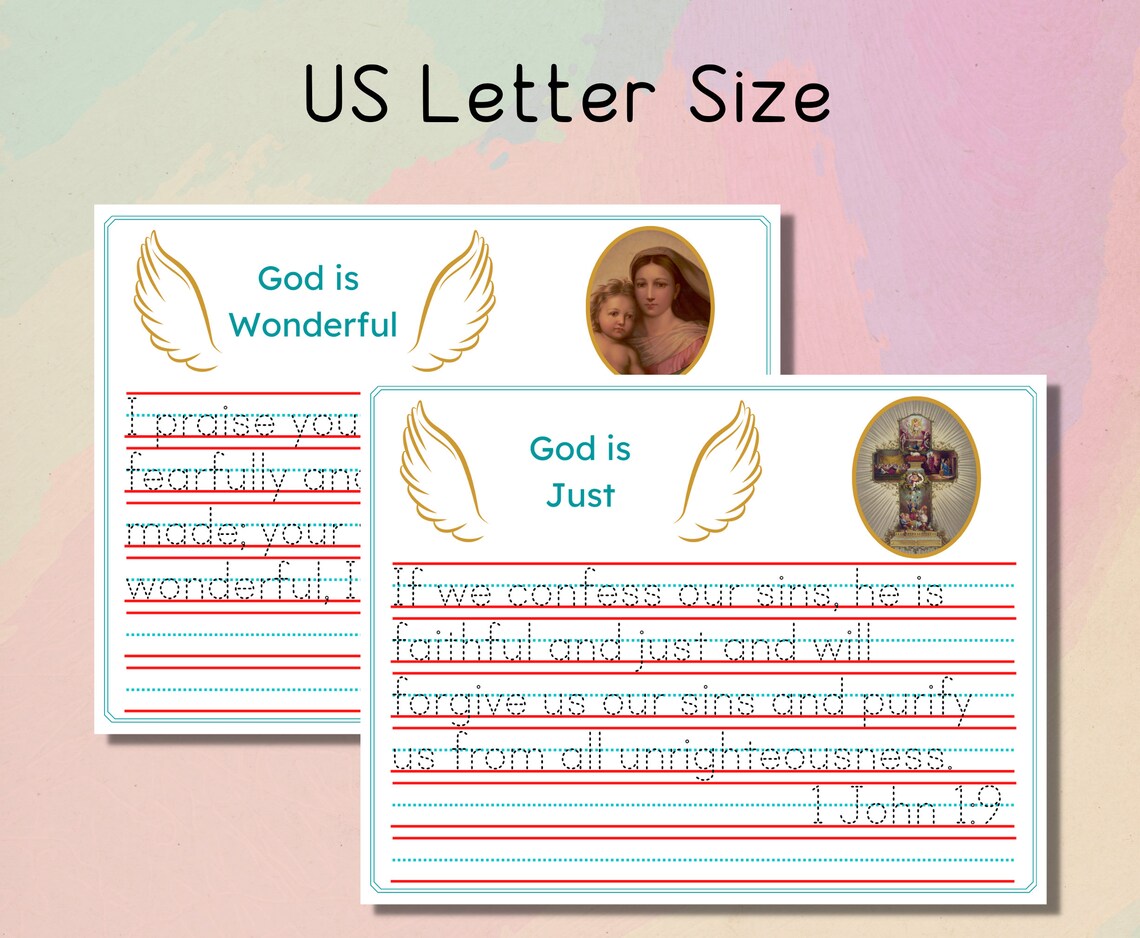 Printable A to Z Bible Verse Tracing Worksheets, Handwritting Practice ...