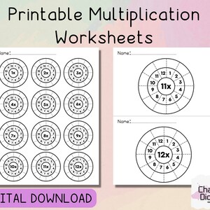 Printable Multiplication Worksheets 1 to 12, Skip Counting Practice ...
