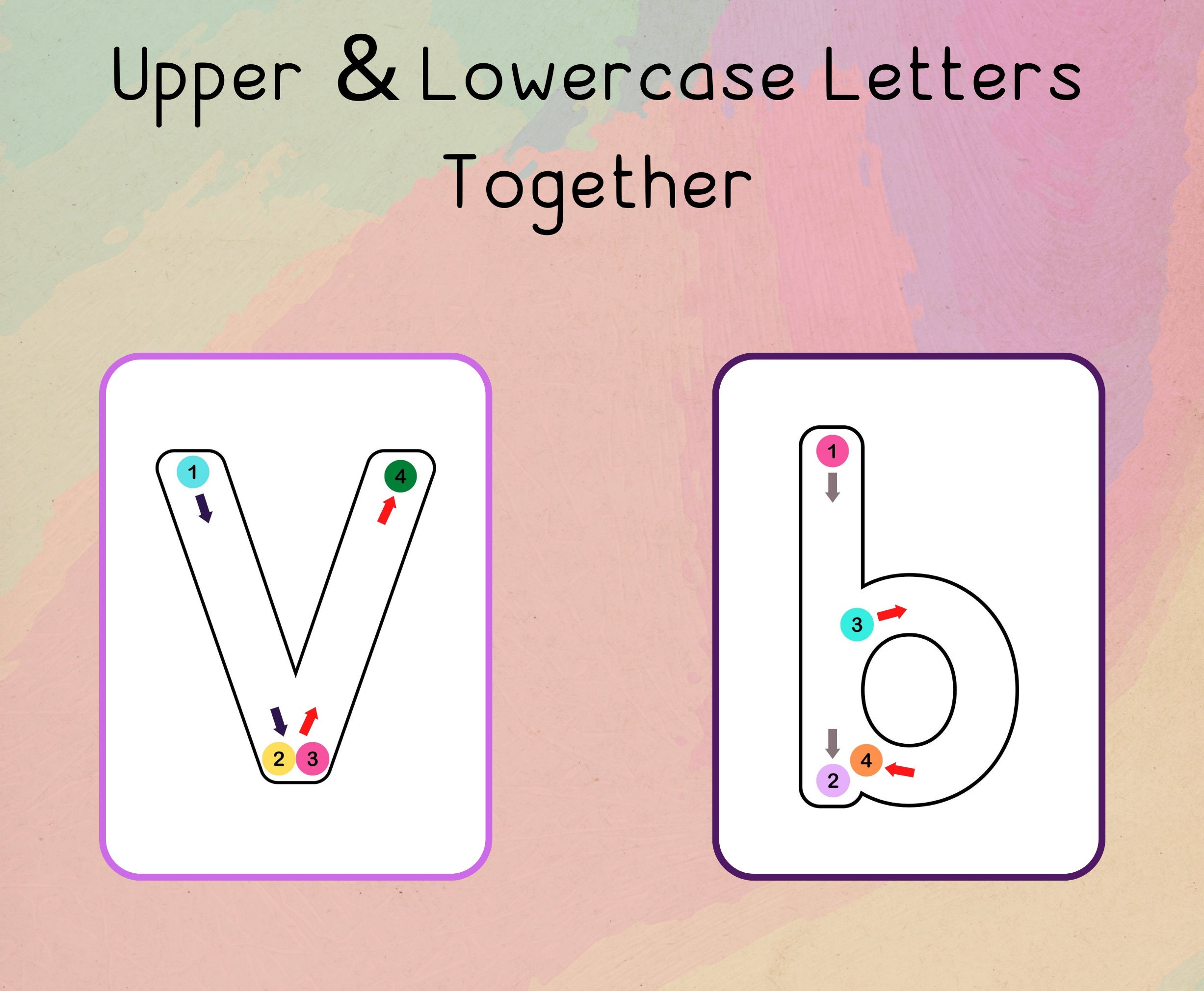 Printable Alphabet Flashcards, Handwritting Practice Cards, Alphabet ...
