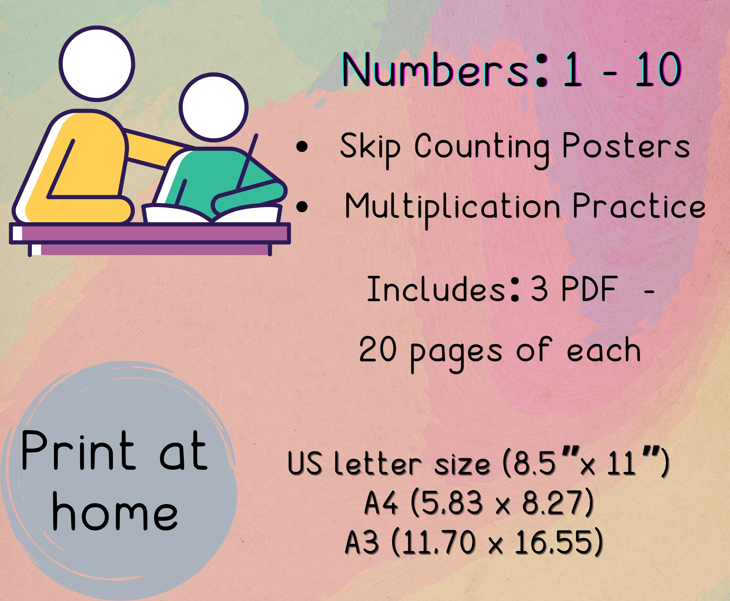 Printable Skip Counting Posters, Multiplication Activity, Classroom ...