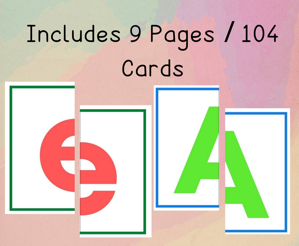Printable Alphabet Puzzle Flashcards, Letter Matching Cards, Letter ...