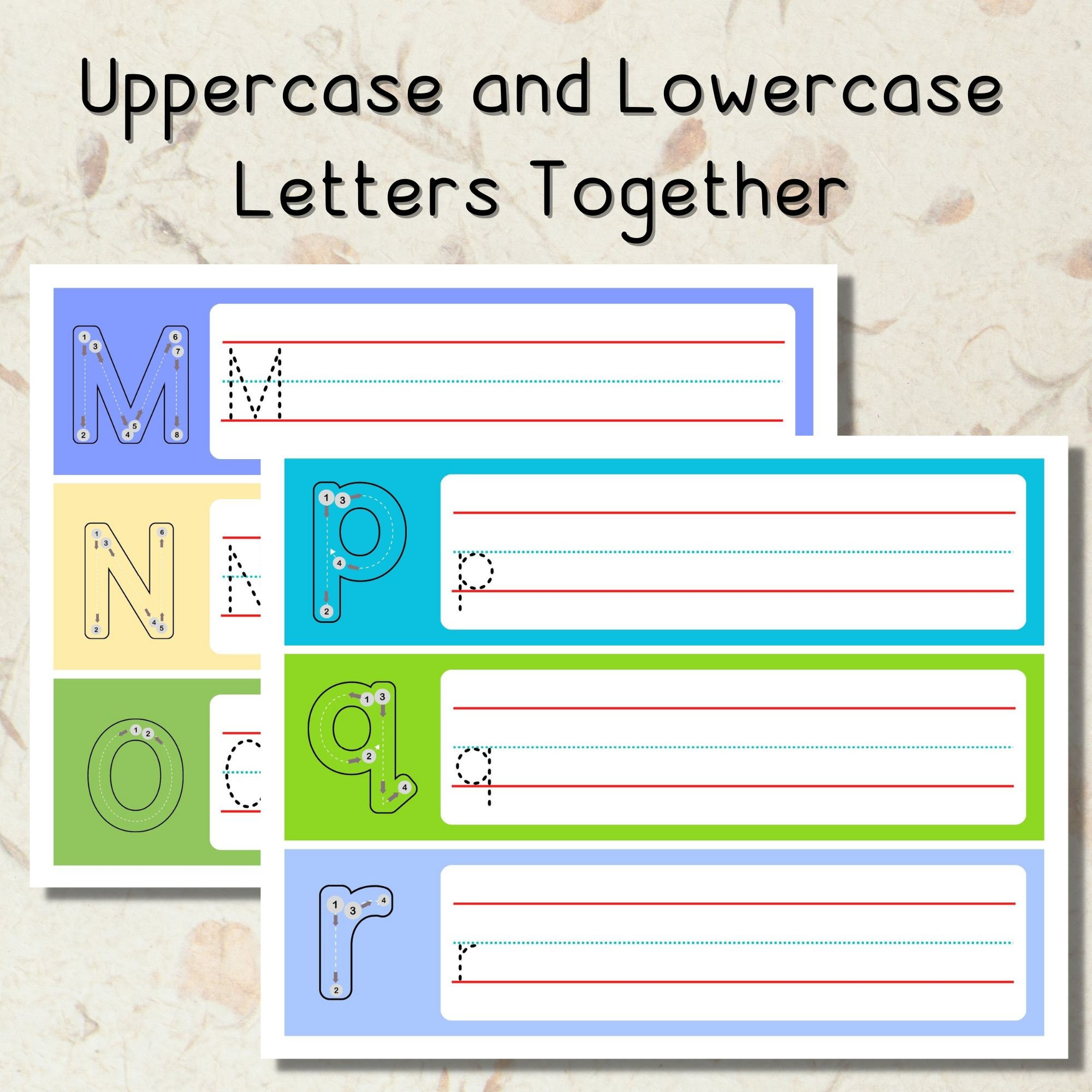 Printable Alphabet Letters Tracing Pages, Uppercase and Lowercase ...