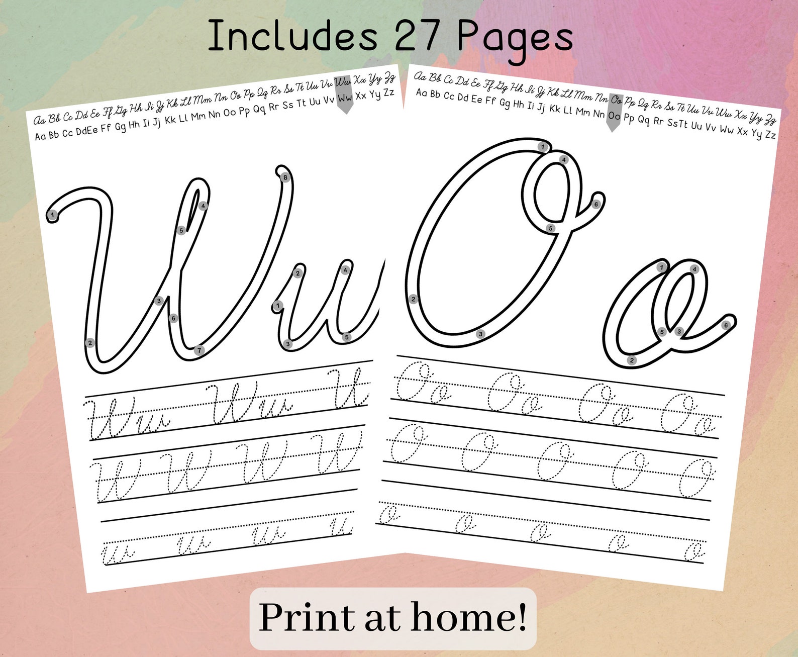 Cursive Handwritting Practice, Cursive Alphabet Letters Tracing ...