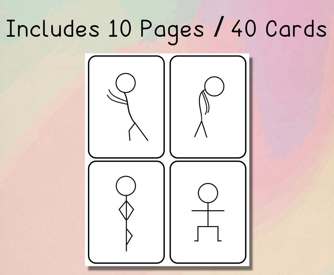 Printable Stickman Preschool Activity Pages, Educational Fun Game ...
