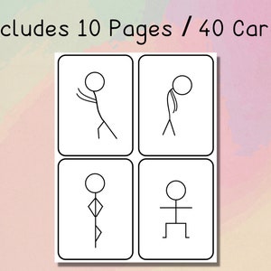 Printable Stickman Preschool Activity Pages, Educational Fun Game ...
