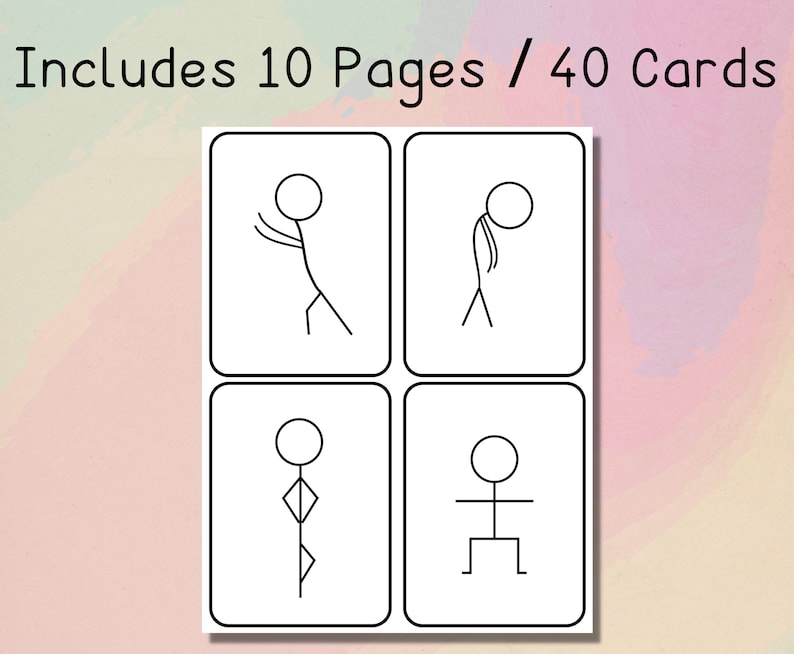 Printable Stickman Preschool Activity Pages, Educational Fun Game ...