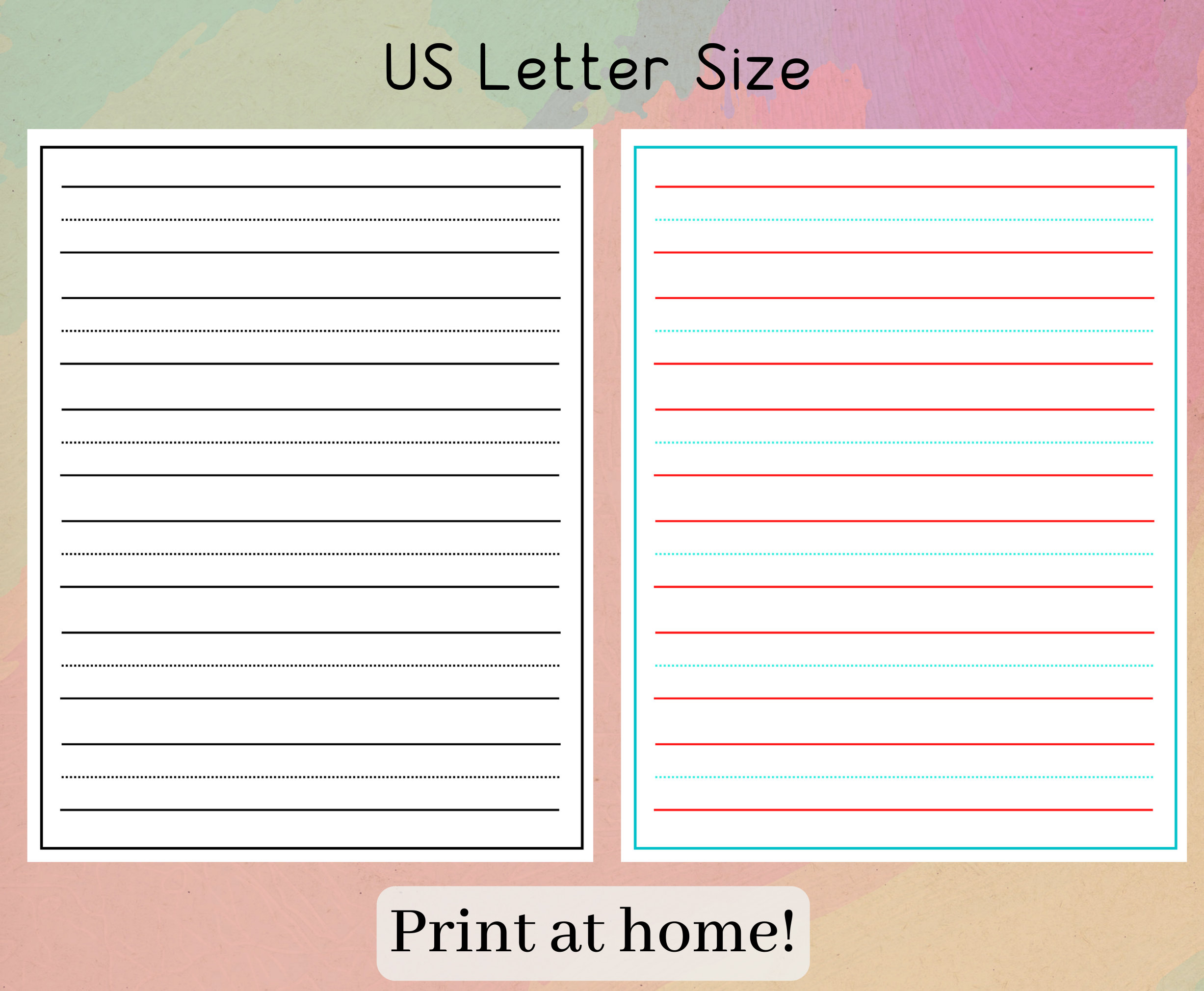 Printable Alphabet Letters Tracing Page, Handwriting Practice, Dotted ...