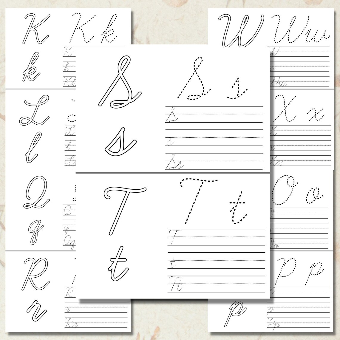 Printable Color and Trace and Write Cursive Alphabet Worksheets ...