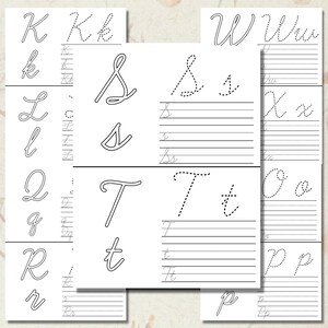 Printable Color and Trace and Write Cursive Alphabet Worksheets ...