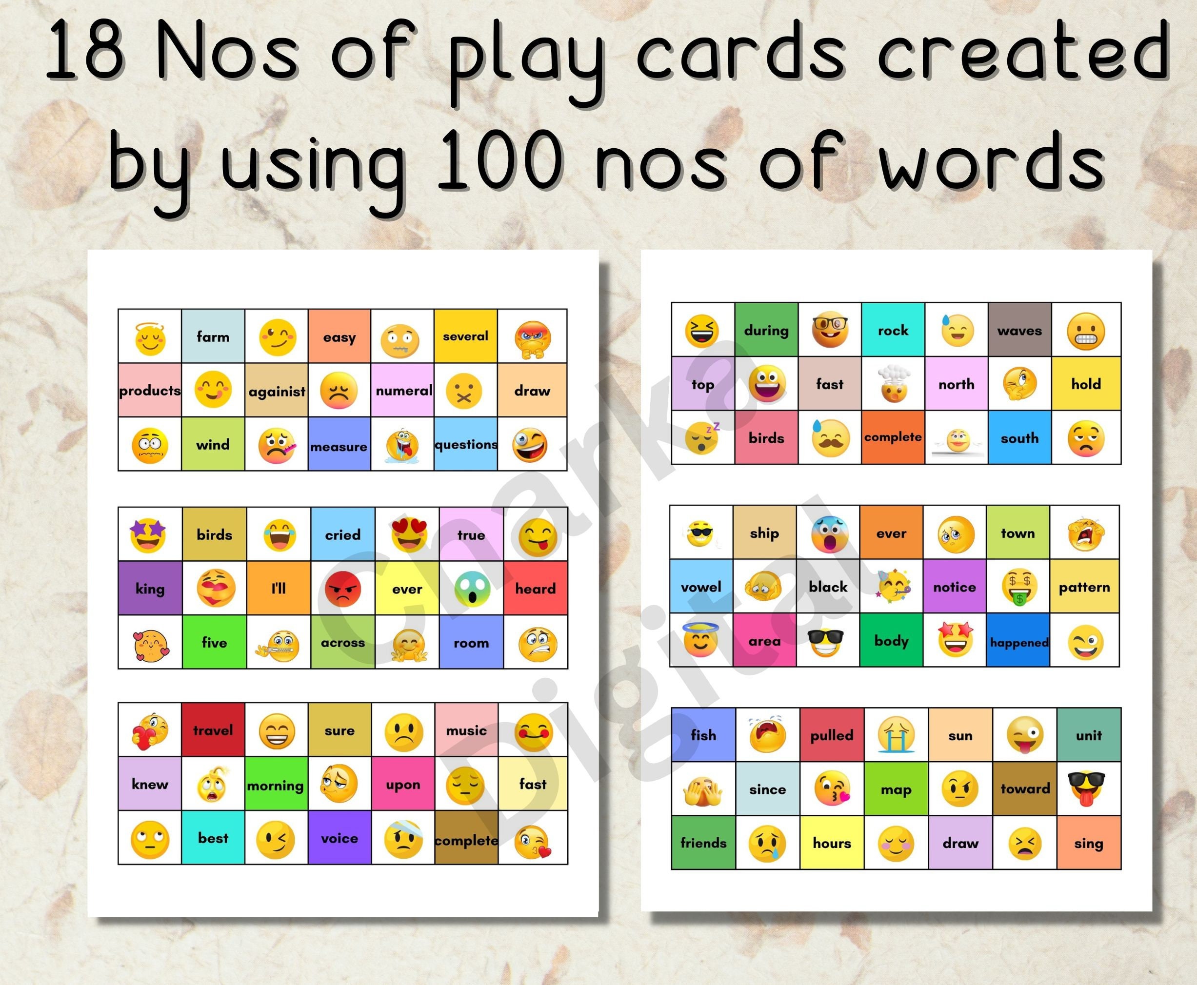 Printable Fry 4th 100 Sight Words Bingo Cards, 4th-5th Grade ...