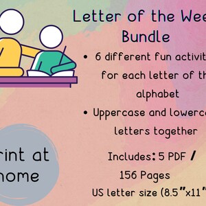 Letter of the Week Bundle, Preschool Curriculum, Alphabet Workbook ...