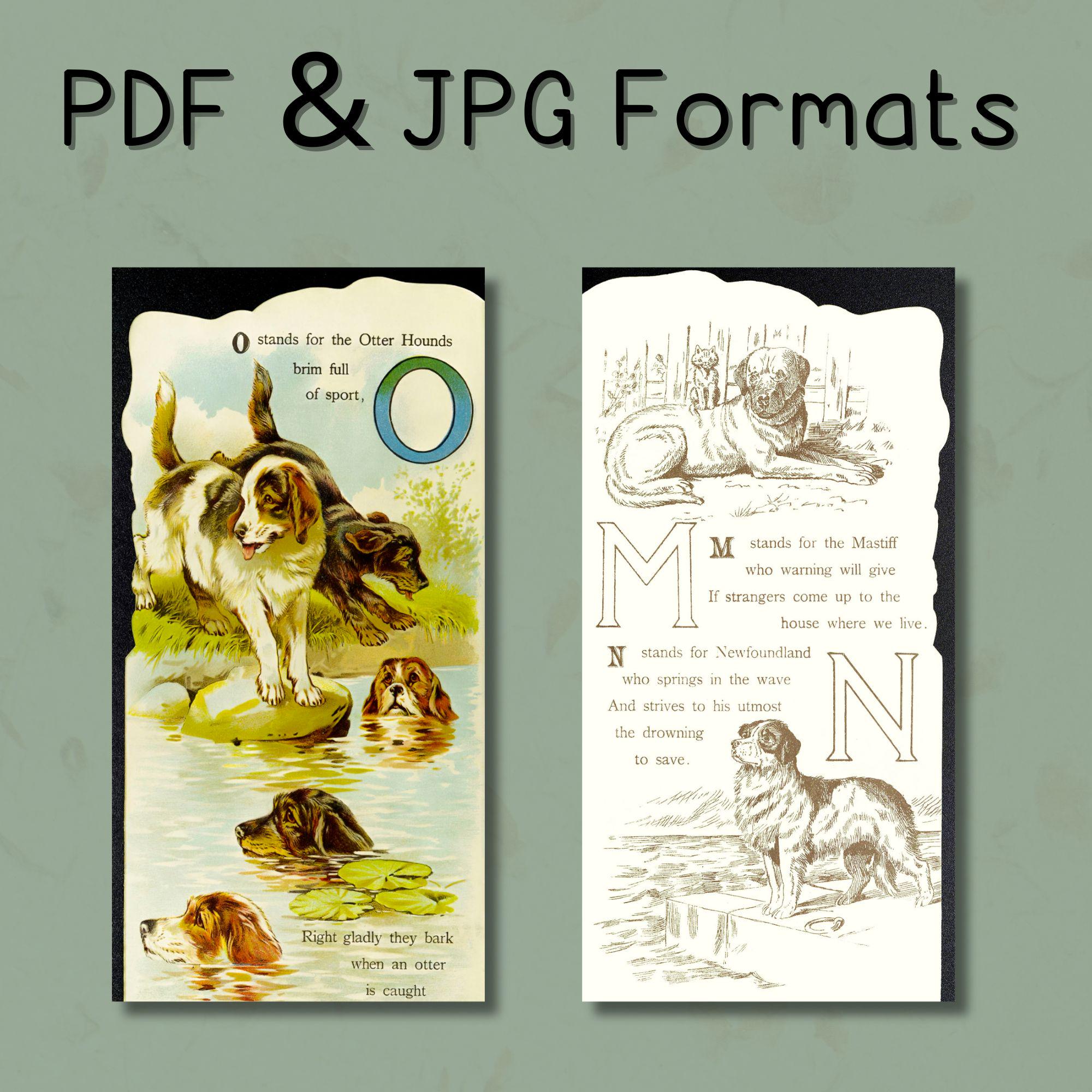 Vintage 1895 'puppy Dog's ABC' Book, Printable Antique Alphabet Book ...