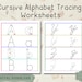 Printable Alphabet Letters Tracing Pages, Handwritting Practice Sheets ...