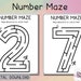 Printable Number Maze Worksheets, Number Recognition, Preschool ...